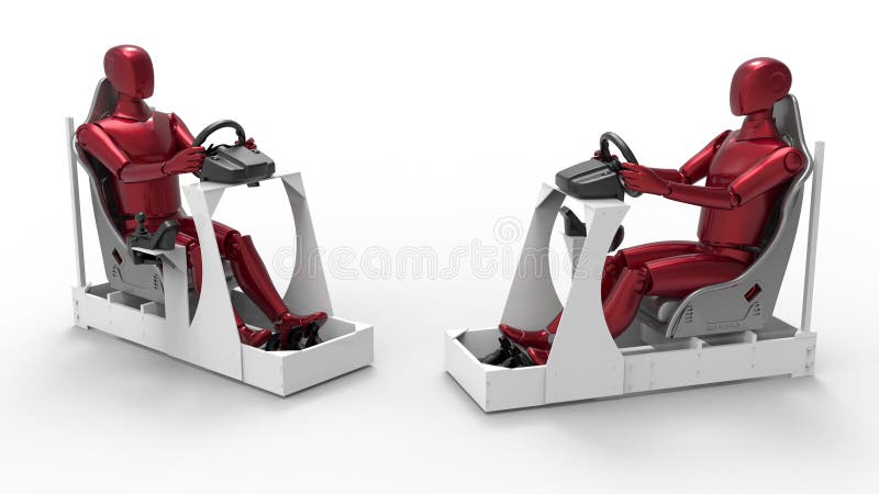 3D Rendering - Compact Car Driving Position Stock Illustration ...