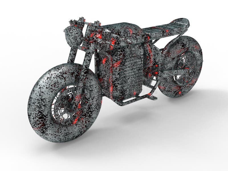 3D Rendering - Electric Bike Molten Concept Stock Illustration ...