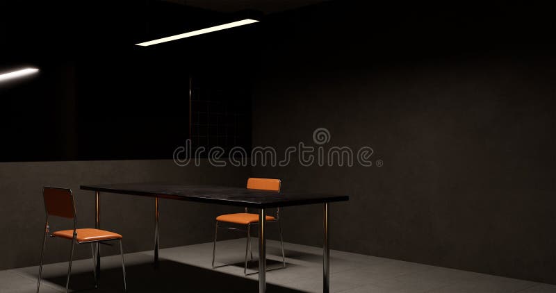 3d Render, 3d Illustration. Empty Interview Room or Office with Waiting ...