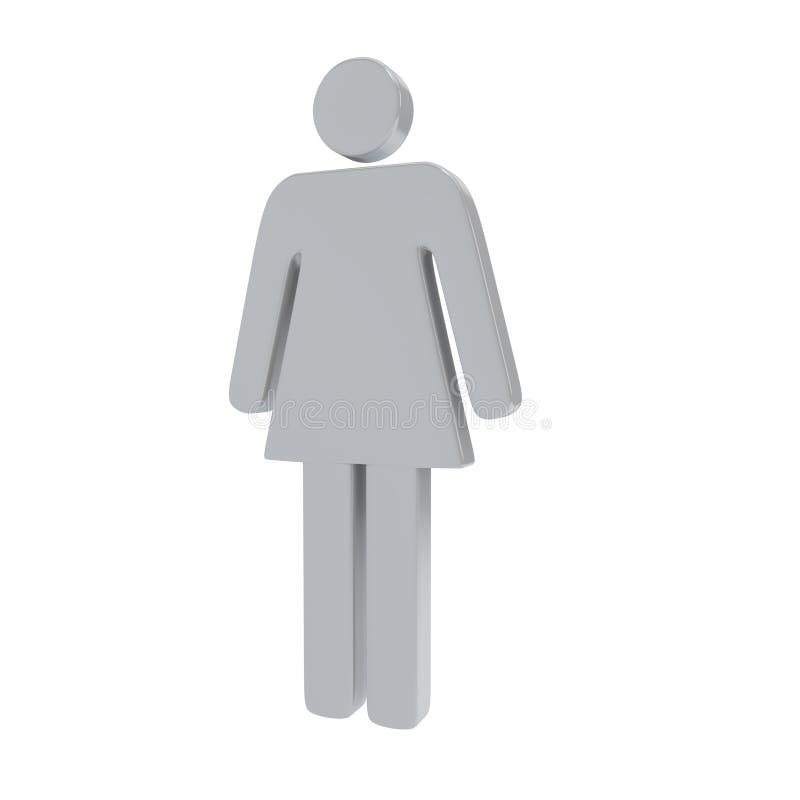 3d Render Illustration of Female Icon Stock Illustration - Illustration ...