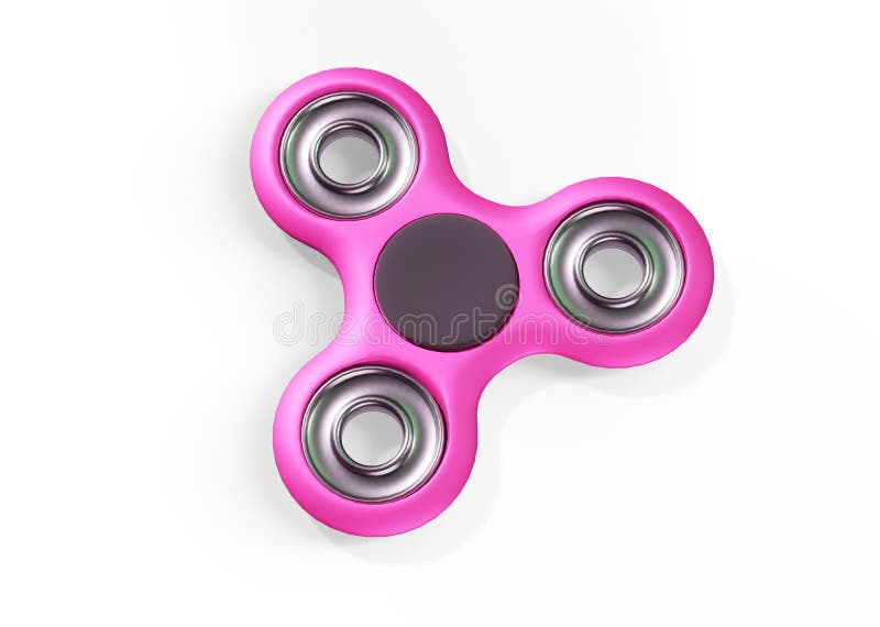 3D Render Illustration of Fidget Spinner Isolated on White Stock ...