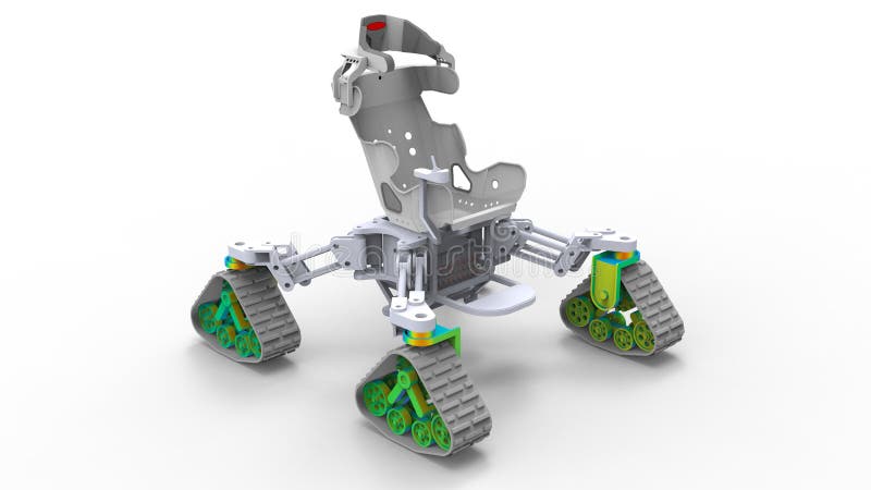 3D Render - FEA Analysis of an Omni Wheel Stock Illustration ...