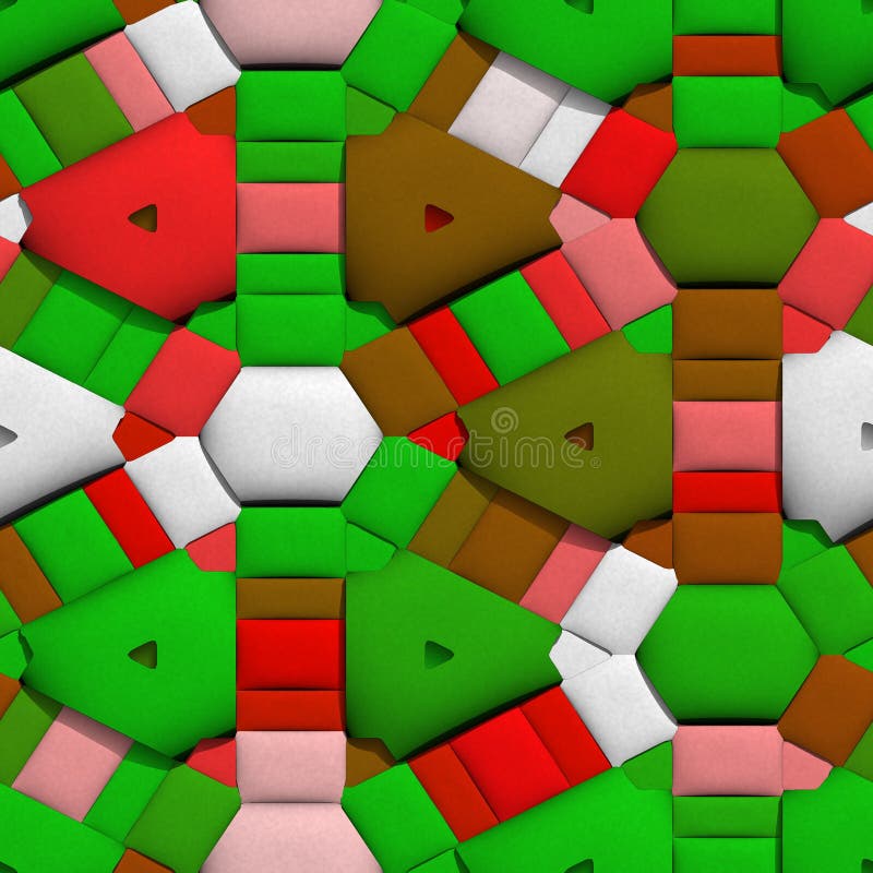 3D Folded Paper Construction Seamless Tile Stock Illustration ...