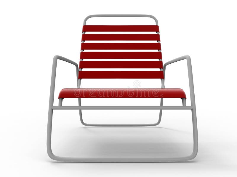 Front View of a Red Lounge Chair Stock Illustration - Illustration of ...