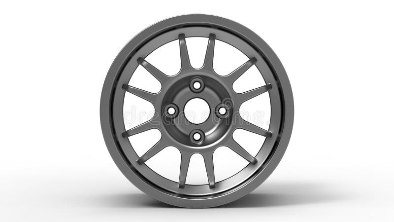 3D Rendering - Generic Car Wheel Stock Illustration - Illustration of ...