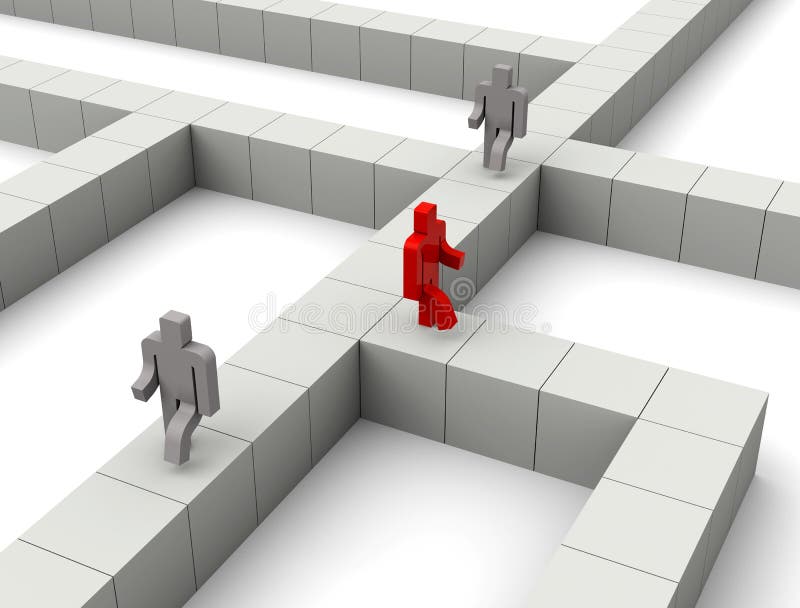 Go through the maze stock illustration. Illustration of game - 155825371