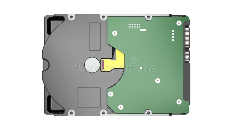3D Rendering - Hard Disk Drive Components Stock Illustration ...