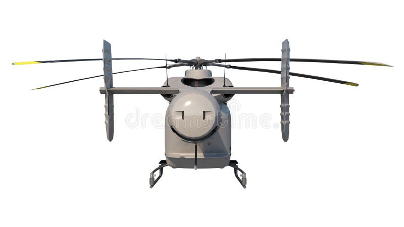 Helicopter 3- Back View White Background 3D Rendering Ilustracion 3D ...
