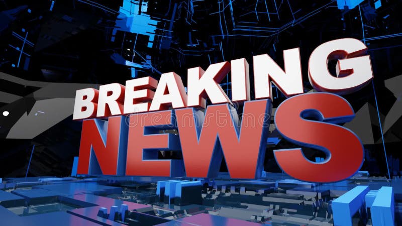 3d Render Illustration Hi Tech Visual BREAKING NEWS Background Looped ...