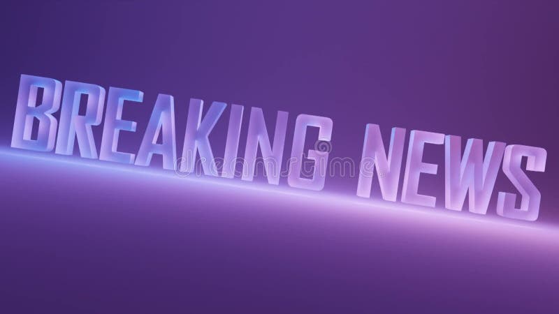 3d Render Illustration Hi Tech Visual BREAKING NEWS Background Looped ...