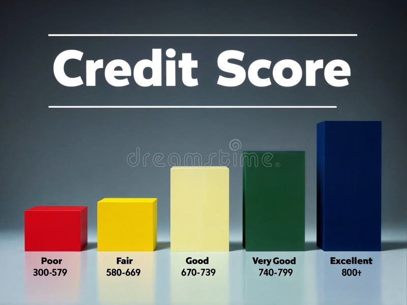 3d Illustration Render Progress Bars Indicating Credit Score Level ...