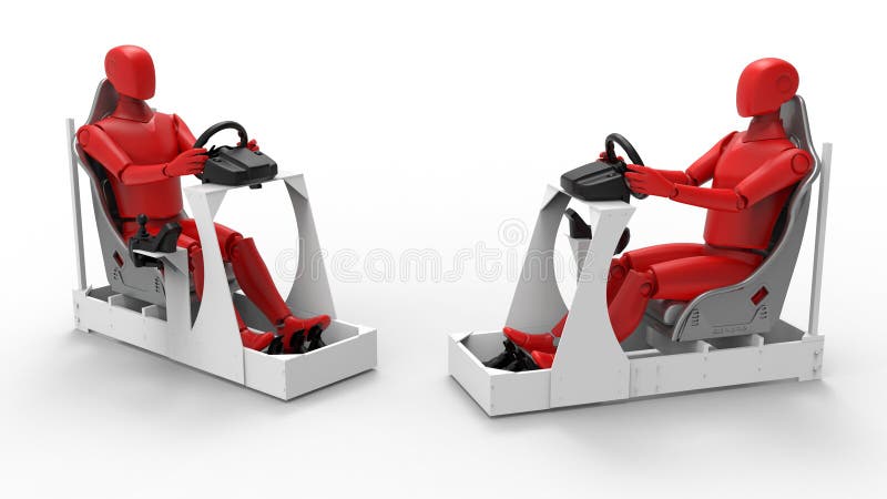 3D Rendering - Driving Position Stock Illustration - Illustration of ...