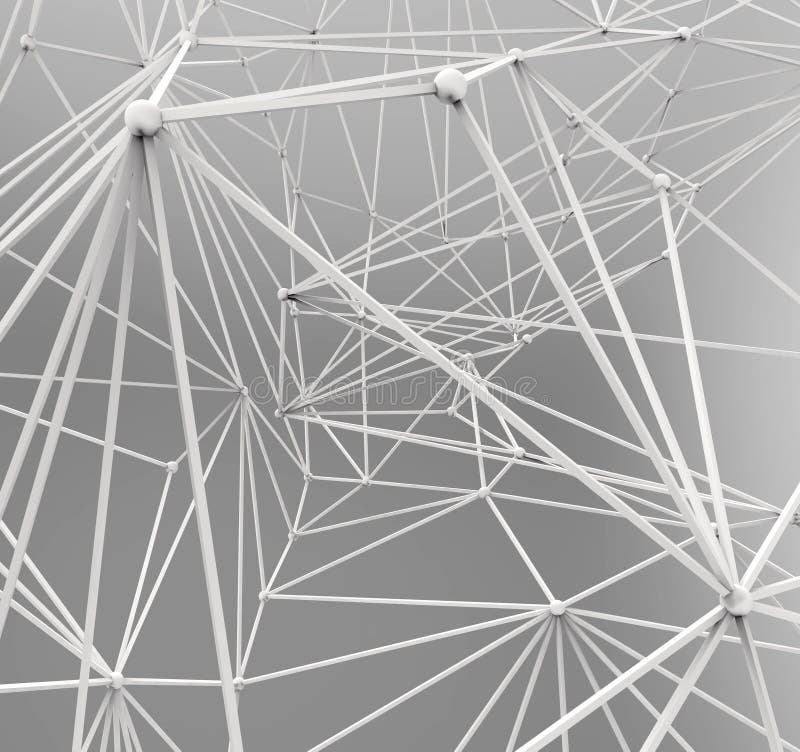 3d Render Illustration of Molecular Mesh Structure Stock Illustration ...