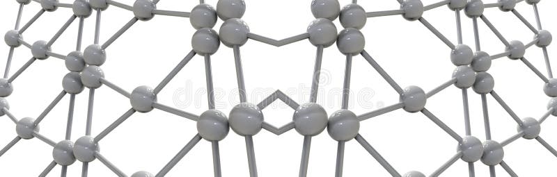 3d Render Illustration of Molecular Mesh Structure Stock Illustration ...