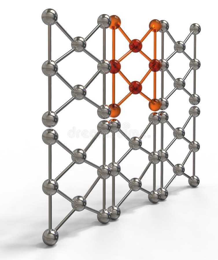 3d Render Illustration of Molecular Mesh Structure Stock Illustration ...