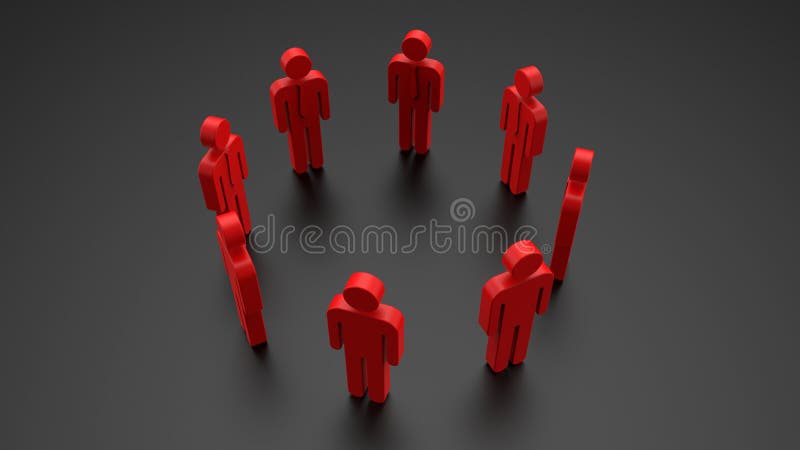 3D Avatar Businessman Community Concept Stock Illustration ...
