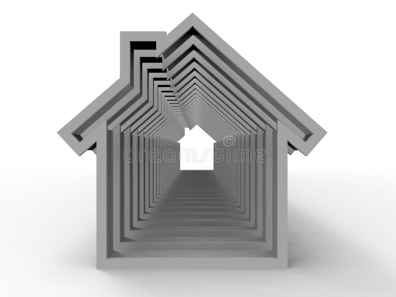 Grey House Cutouts Outlines Stock Illustration - Illustration of ...