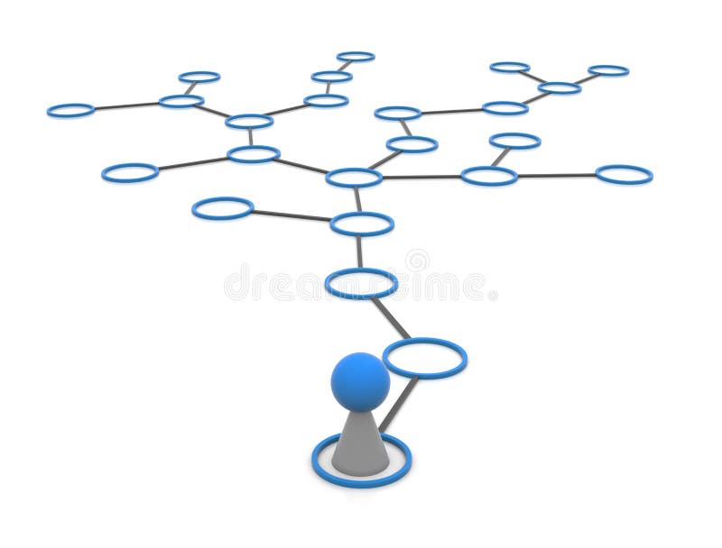 Network with circles stock illustration. Illustration of structure ...