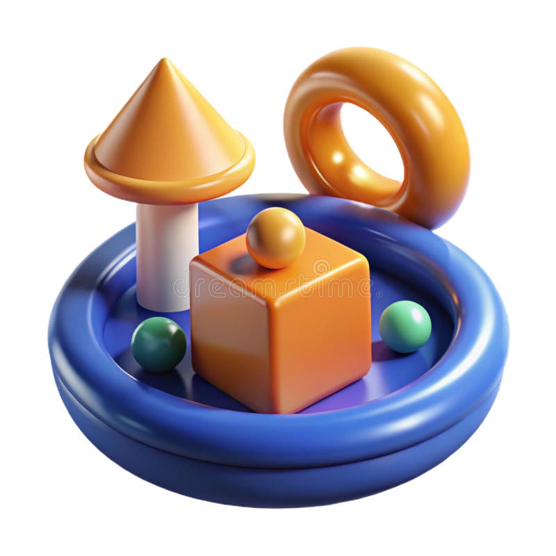 3D Render Illustration of Objects High-quality Digital Assets for ...