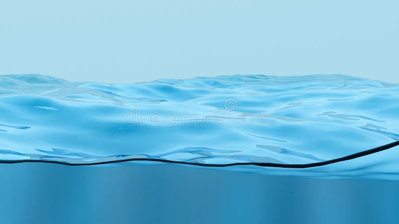 Animation of the Ocean Diving into Clear Water. Stock Illustration ...
