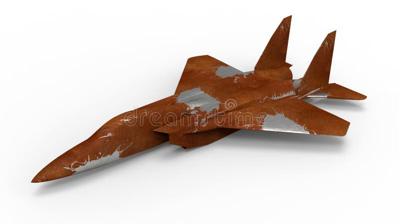 3D Rendering - Old Fighter Jet Plane Stock Illustration - Illustration ...