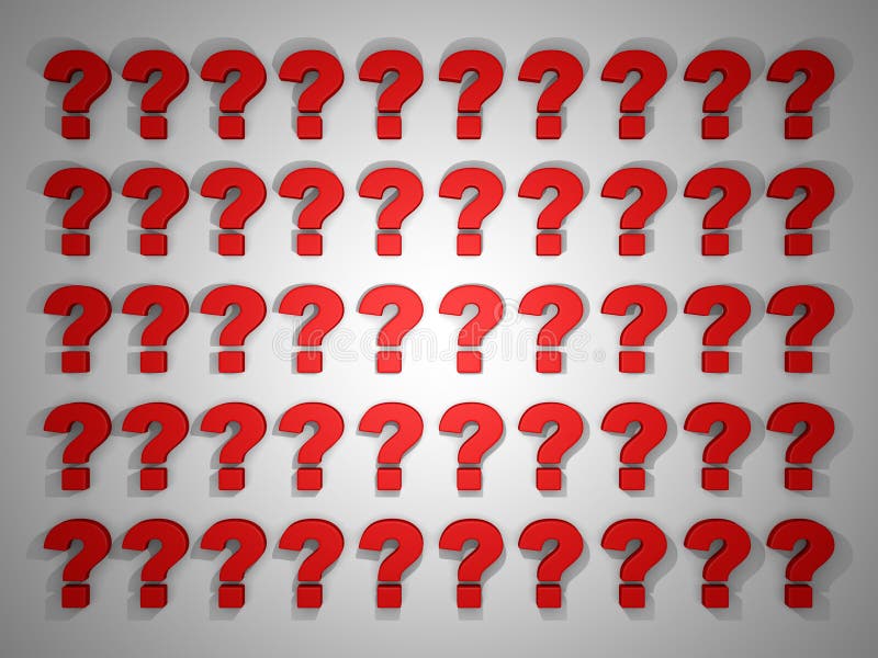 3d Render Illustration of Question Mark Blocks. Stock Illustration ...