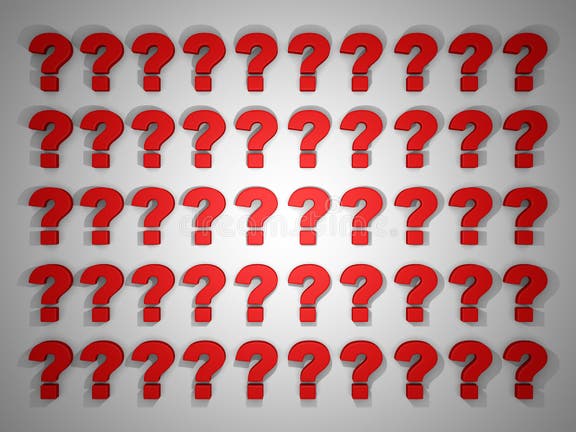 3d Render Illustration of Question Mark Blocks. Stock Illustration ...