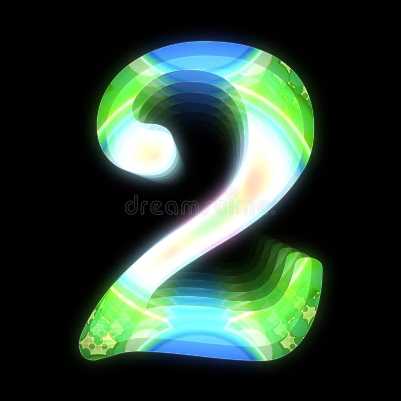 3D Render Illustration of Rainbow Capital Number Stock Illustration ...