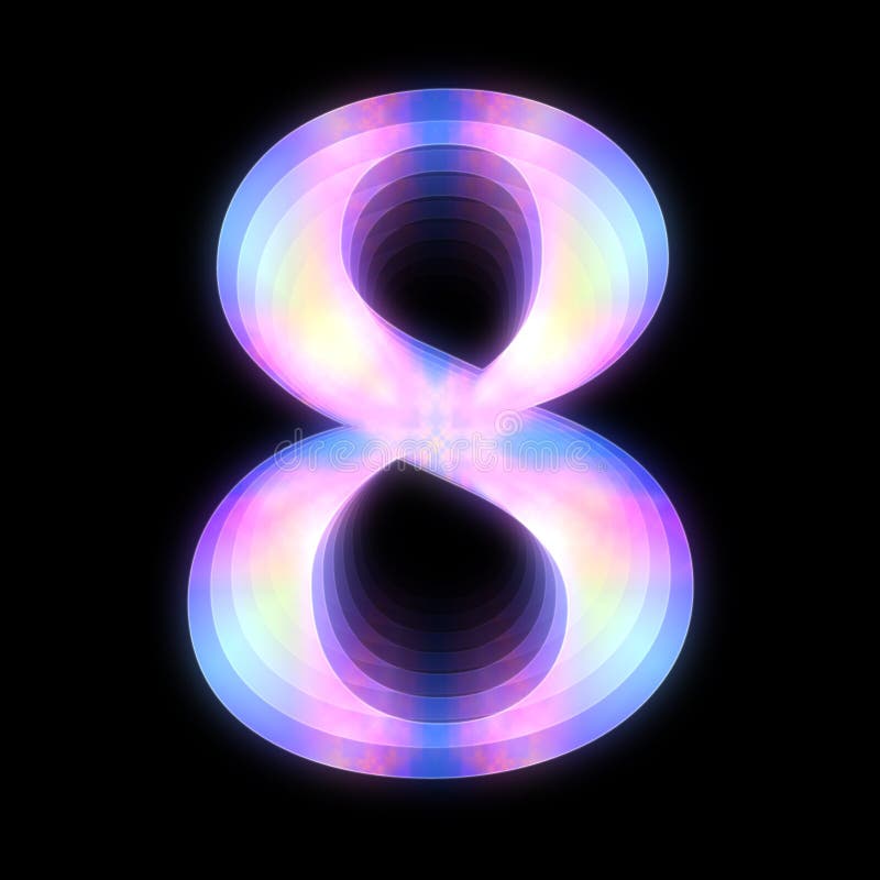 3D Render Illustration of Rainbow Capital Number Stock Illustration ...