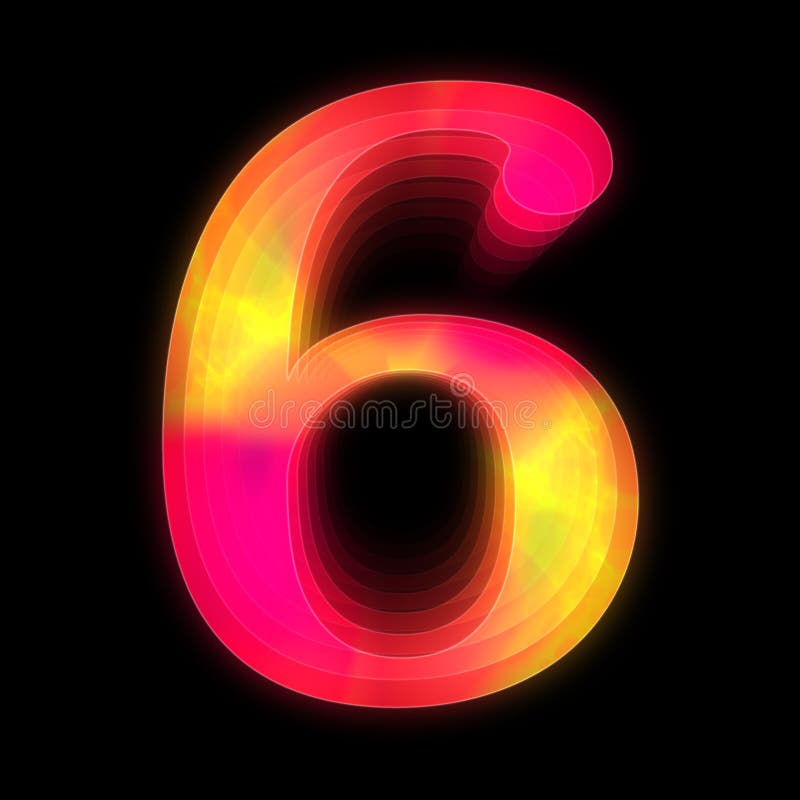 3D Render Illustration of Rainbow Capital Number Stock Illustration ...