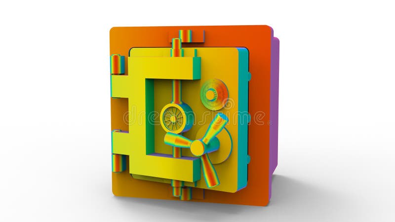 Rainbow vault logo stock vector. Illustration of graphic - 138951674