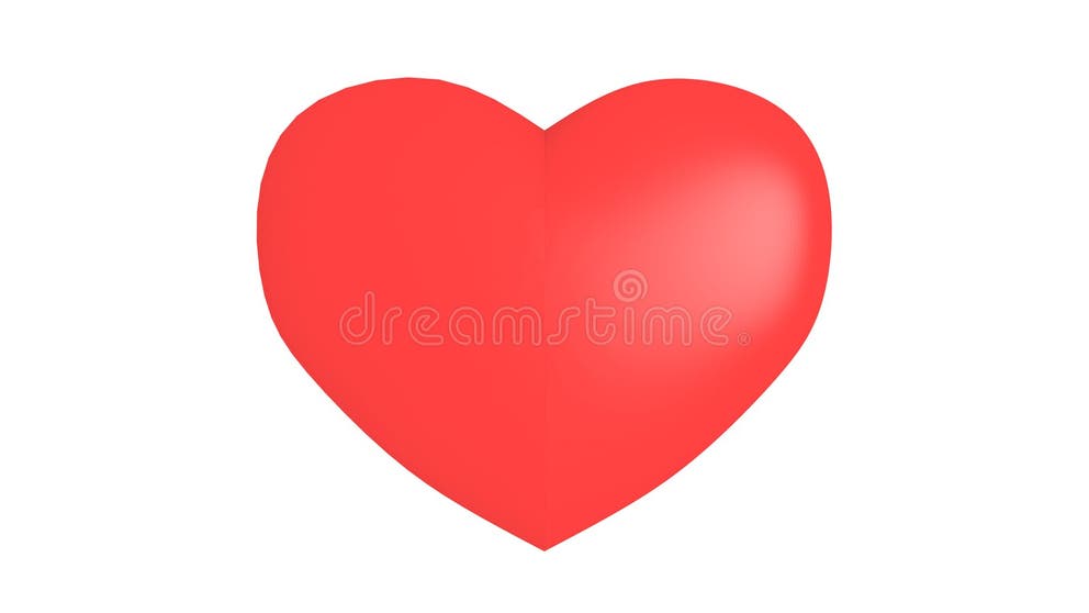 3d Render Illustration of Red Heart Stock Illustration - Illustration ...