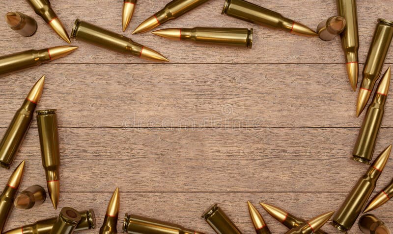 3d Render Illustration of a Rifle Ammunition on White Background Stock ...