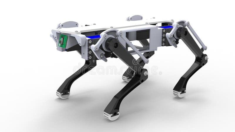 3D Rendering - Robotic Dog Concept Stock Illustration - Illustration of ...