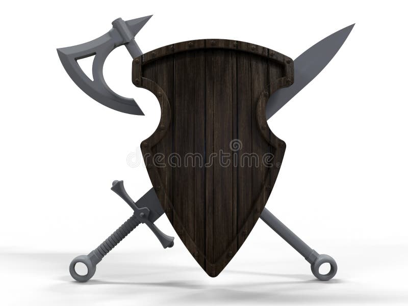 Sword Behind Shield Stock Illustrations – 78 Sword Behind Shield Stock ...