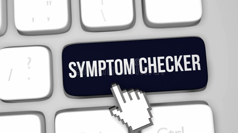 Symptom Checker Keyboard Key Stock Illustration - Illustration of check ...