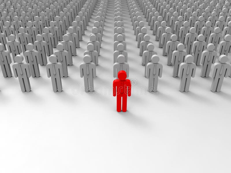 3D Team Leader Boss Concept Stock Illustration - Illustration of ...