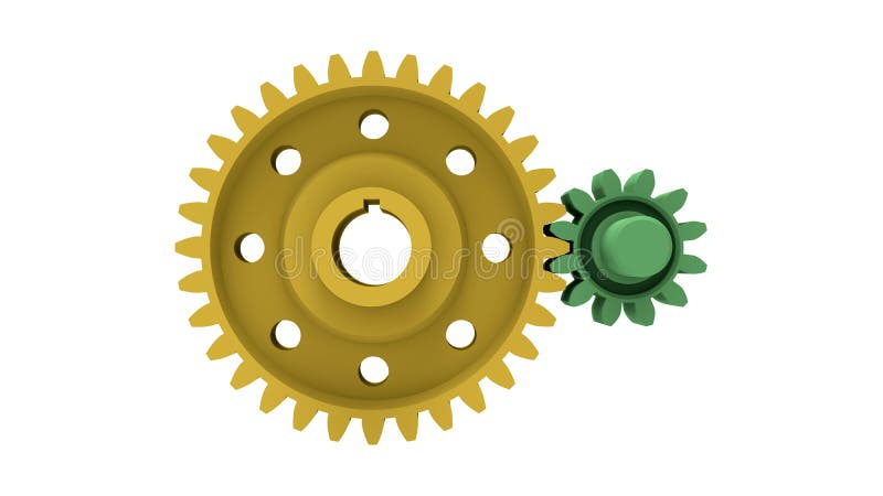 3D render - two cog gears stock illustration. Illustration of ...