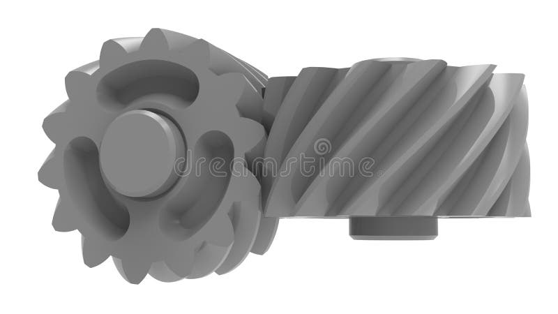 3D Rendering - Grey Gear Assembly Stock Illustration - Illustration of ...