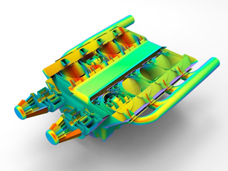 Jet engine section cut stock illustration. Illustration of engine ...