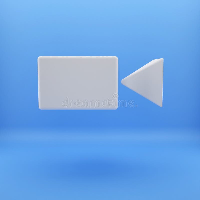 3d Render Illustration for No Video Recording Icon on a Blue Background ...