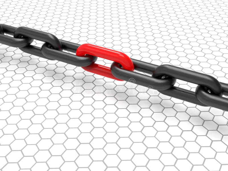 Weak Chain Link stock illustration. Illustration of black - 4181704