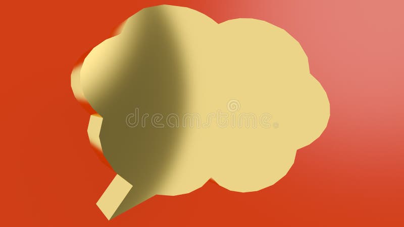3D Render Illustration of Word Balloon Icon Symbol of Communication ...