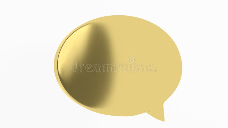3D Render Illustration of Word Balloon Icon Symbol of Communication ...