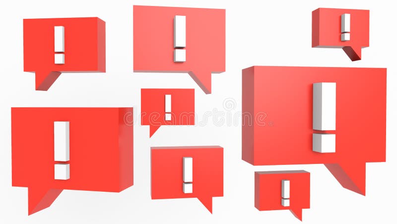 3D Render Illustration of Word Balloon Icon Symbol of Communication ...