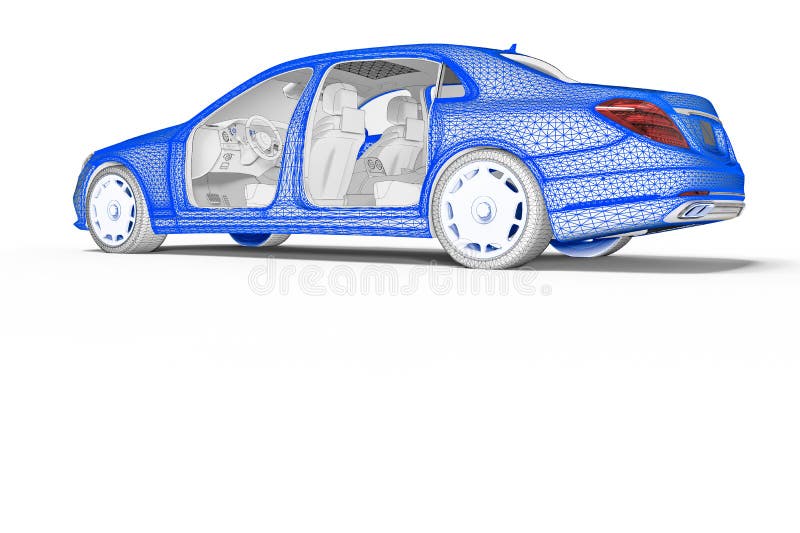 Computer Aided Design in Automotive Design Stock Illustration ...