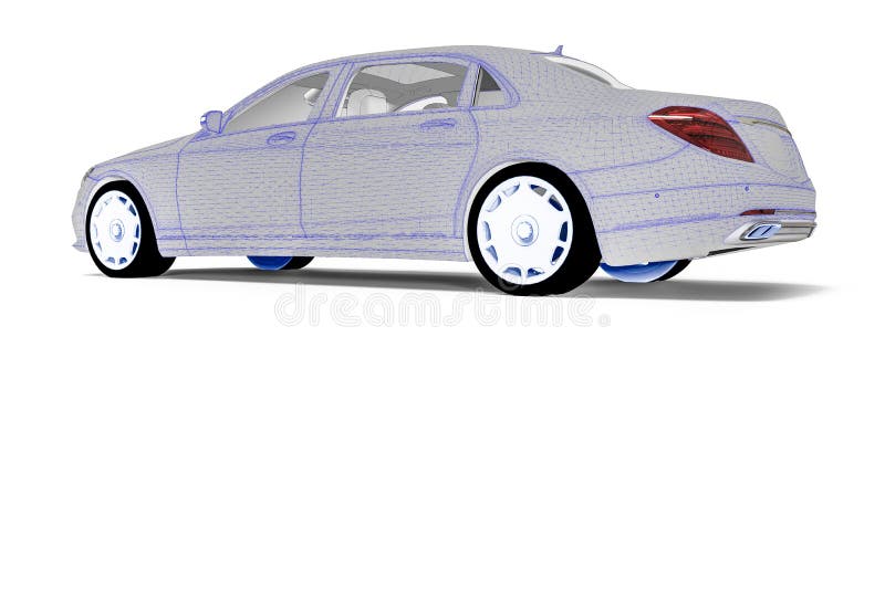 Computer Aided Design in Automotive Design Stock Illustration ...