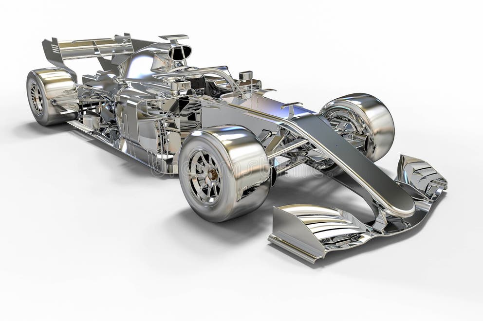 Computer Aided Design with 3D Software. 3D Render Image of a Race Car ...
