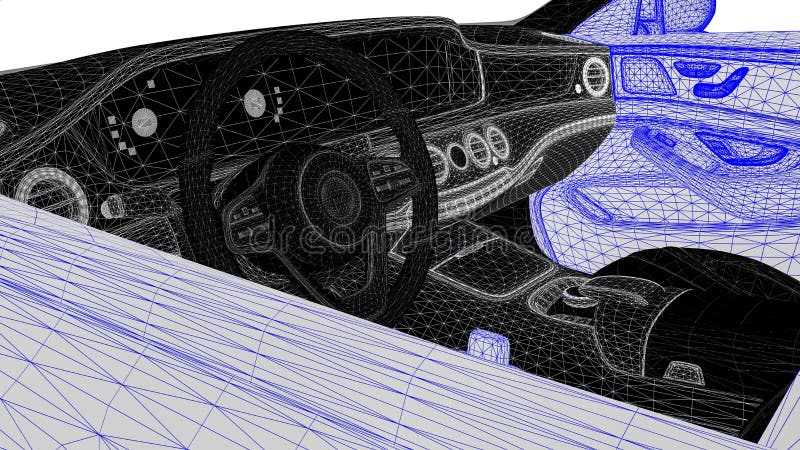 3D Render Image Representing an Car Development Process Stock ...