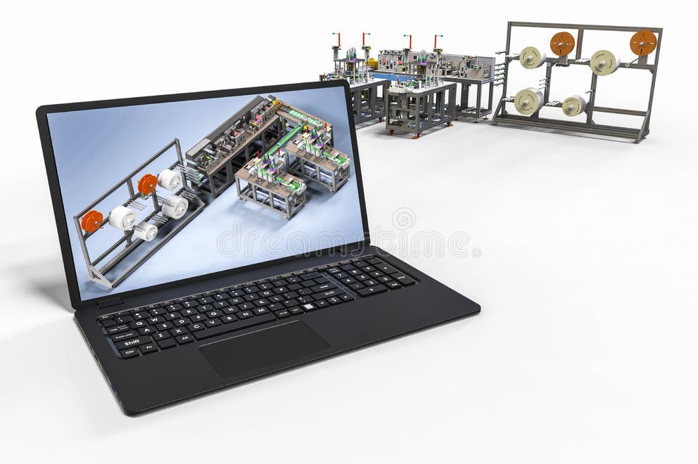 Computer Aided Design with 3D Software. Business, Development Stock ...